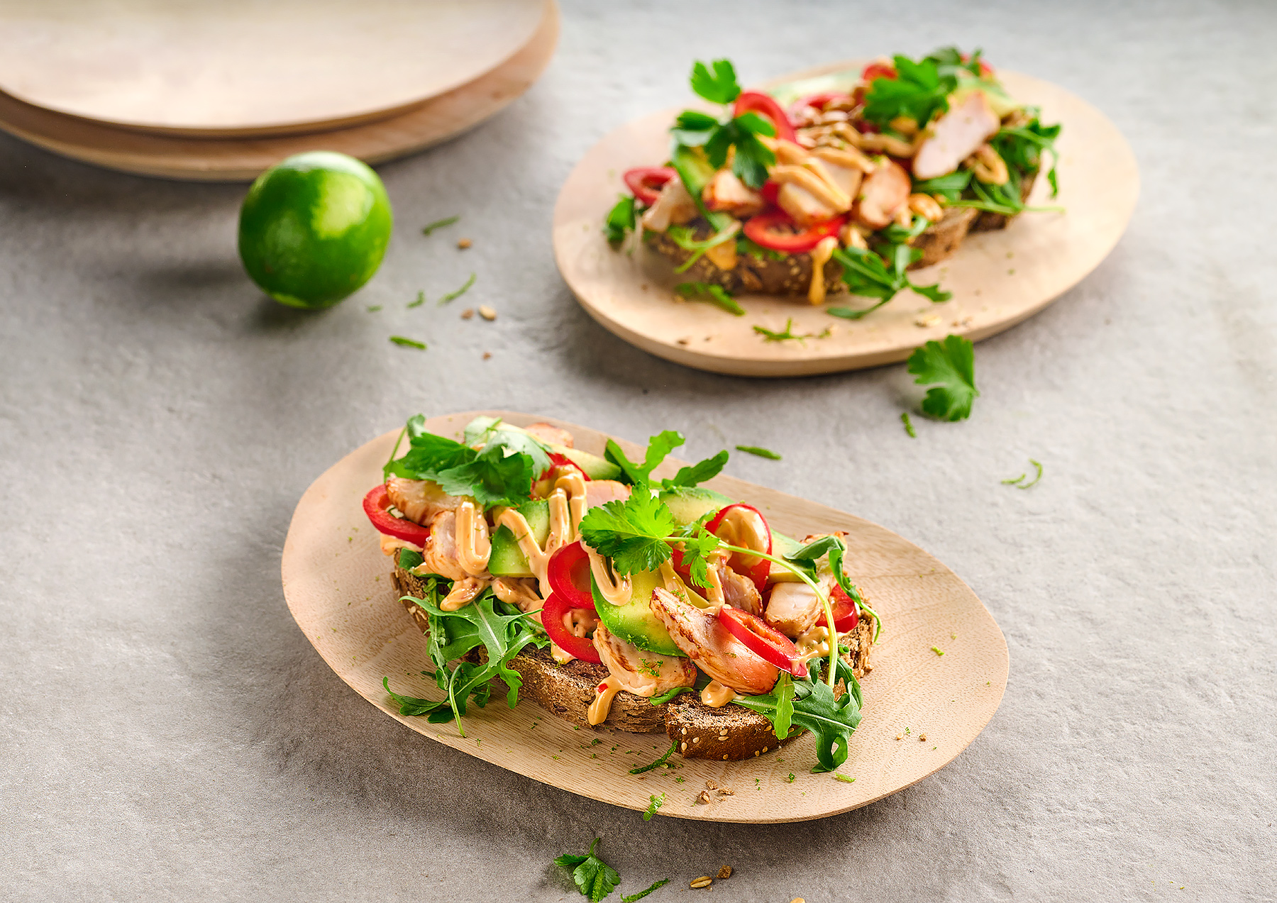 Toast Kip, avocado, Samourai - Delino